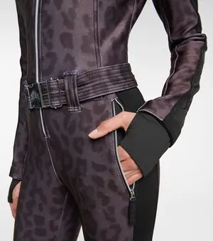 JETSET Magic Ghoster Leopard-print Ski Suit - Black
