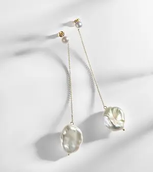 Mateo 14kt Yellow Gold Baroque Pearl Drop Earrings