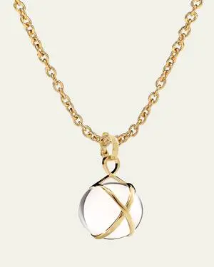 L. KLEIN Prisma 18k & Crystal Quartz Pendant Necklace - Gold