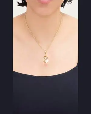 L. KLEIN Prisma 18k & Crystal Quartz Pendant Necklace - Gold