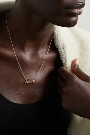SYDNEY EVAN Medium Love 14-karat Necklace