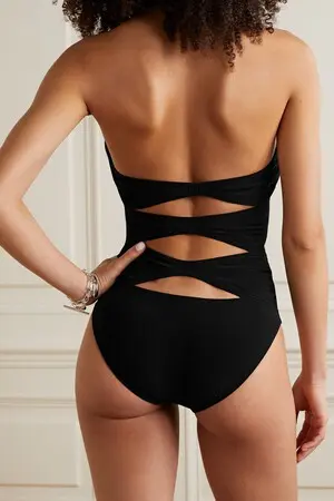 Norma Kamali Mio One-shoulder Cutout Ruched Stretch Swimsuit