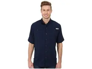 Columbia Tamiamitm Ii S/s Men's Short Sleeve Button Up Beet Navy