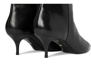 Schutz Mikki Mid Pointed Toe Stiletto Heel Ankle Boots - Black