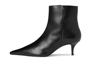 Schutz Mikki Mid Pointed Toe Stiletto Heel Ankle Boots - Black