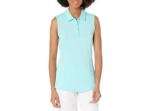 Adidas Ultimate365 Solid Sleeveless Golf Polo Shirt Women's Clothing Collegiate Navy 1 Blue
