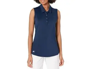 Adidas Ultimate365 Solid Sleeveless Golf Polo Shirt Women's Clothing Collegiate Navy 1 Navy