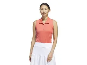 Adidas Ultimate365 Solid Sleeveless Golf Polo Shirt Women's Clothing Collegiate Navy 1 Orange