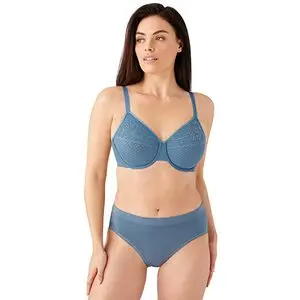 Wacoal Seamless Visual Effects Minimizer Women's Bra Black Blue