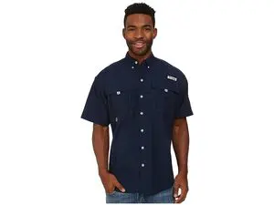 Columbia Bahamatm Ii Short Sleeve Shirt Men's Short Sleeve Button Up Vintage Blue Navy