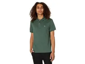 Lacoste Ultra Soft Cotton Pima Jersey Polo Shirt Men's Clothing White Tan