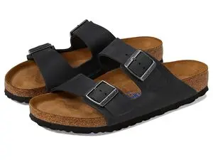 Birkenstock Arizona Black Leather Sandals For Men