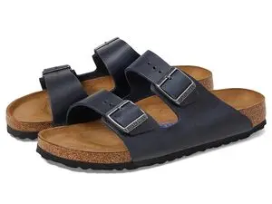 BIRKENSTOCK Birkenstock Arizona Soft Footbed Oiled Leather Sandals Blue