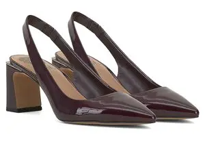 Vince Camuto Hamden Pointed Toe Slingback High Heels - Mahogany