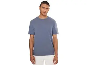 Vince Garment Dye Short Sleeve Crew Clothing True - Blue