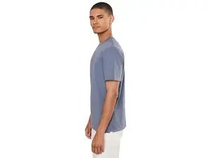 Vince Garment Dye Short Sleeve Crew Clothing True - Blue