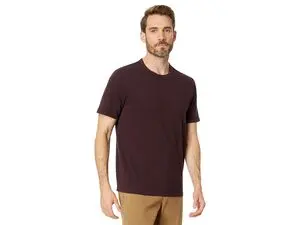 Vince Garment Dye Short Sleeve Crew Men's Clothing True Black Brown