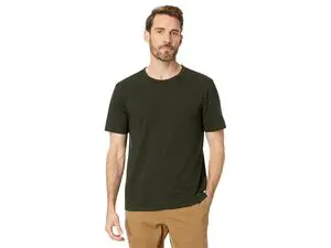 Vince Garment Dye Short Sleeve Crew Men's Clothing True Black Green