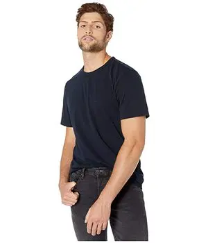 Vince Garment Dye Short Sleeve Crew Men's Clothing True Black Navy