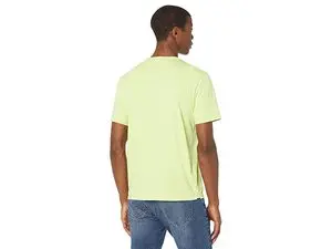 Vince Garment Dye Short Sleeve Crew Men's Clothing True Black Yellow