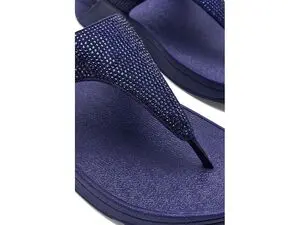 Fitflop Lulu Crystal Embellished Toe Post Sandals - Blue