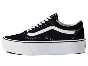 VANS Old Skool Stackform Suede/canvas Platform Sneakers - Black
