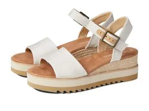 Toms TOMS Diana Woven Platform Sandals Beige