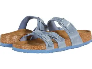 BIRKENSTOCK Birkenstock Franca Oiled Leather Sandals Gray
