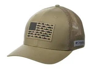 Columbia Pfg Mesh Fish Flag Baseball Cap - Bone