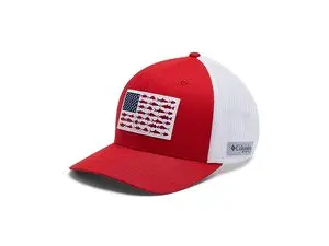 Columbia Columbia PFG Mesh Fish Flag Ball Cap Red