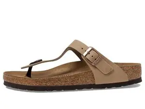 BIRKENSTOCK Gizeh Oiled Leather Thong Sandals - Brown