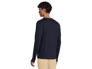 Lacoste Long Sleeve Pima Jersey V-neck T-shirt T Shirt Blue - Navy