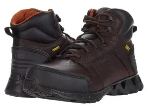 REEBOK Zigkick Work Lace-up Leather Safety Boots - Brown