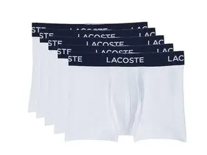 Lacoste 5-pack Cotton Stretch Trunks Men's Underwear Black White