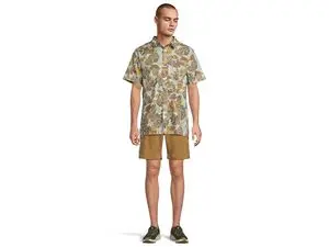 Columbia Super Slack Tidetm Camp Shirt Short Sleeve Button Up Crushed Ikat Palms - Multi