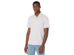 Vince Garment Dye Short Sleeve Polo Men's Clothing Optic White Khaki