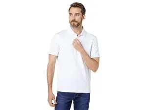 Vince Garment Dye Short Sleeve Polo Clothing - Optic White