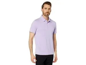 Vince Garment Dye Short Sleeve Polo Men's Clothing Optic White Purple