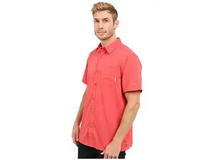 Columbia Slack Tidetm Camp Shirt Men's Short Sleeve Button Up Beet Multi