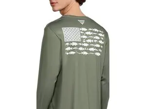 Columbia Terminal Tackle Pfg Fish Long Sleeve Shirt - Olive