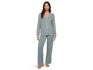 Eberjey Gisele Tenceltm Modal Long Pj Set Women's Pajama Sets Pink Nectar/ivory Black