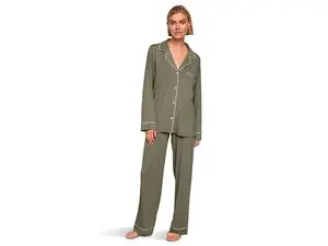 Eberjey Gisele Pj Set Pajama Sets Lead/ivory - Bone
