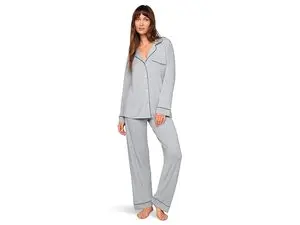 Eberjey Gisele Tenceltm Modal Long Pj Set Pajama Sets Seagrass - Gray