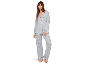 Eberjey Gisele Tenceltm Modal Long Pj Set Pajama Sets Buttercream - Gray
