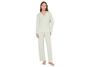 Eberjey Gisele Tenceltm Modal Long Pj Set Pajama Sets Canal /ivory - Green