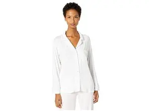 Eberjey Gisele Tenceltm Modal Long Pj Set Women's Pajama Sets Seagrass/white Multi