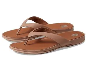 Fitflop FitFlop Gracie Leather Flip Flops Beige