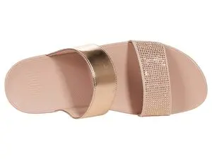 Fitflop Lulu Crystal Embellished Slides - Gold
