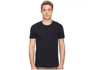 Vince Short Sleeve Pima Cotton Crew Neck Shirt Men's Short Sleeve Pullover Black Blue