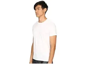 Vince Short Sleeve Pima Cotton Crew Neck Shirt Short Sleeve Pullover - White